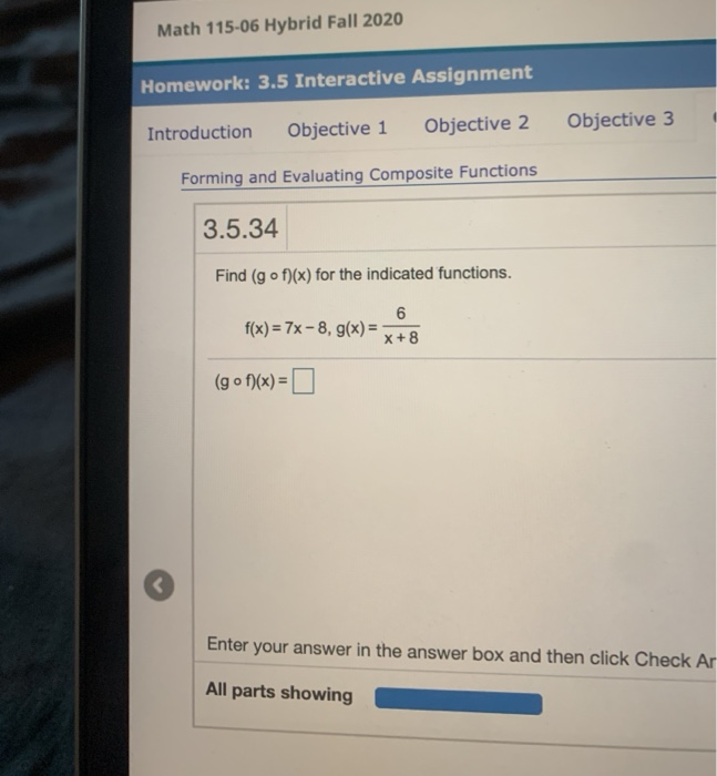 Solved Math 115-06 Hybrid Fall 2020 Homework: 3.5 | Chegg.com