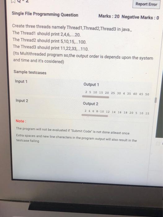 Solved Report Error Single File Programming Question Marks 8175