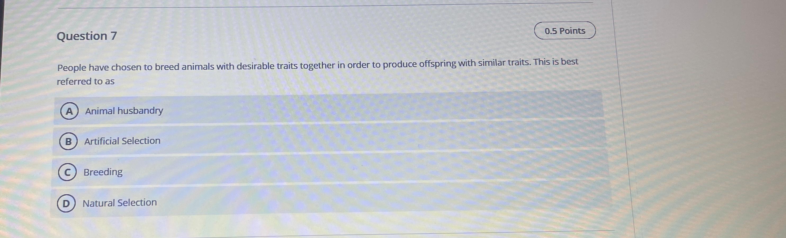 Solved Question 70.5 ﻿PointsPeople have chosen to breed | Chegg.com