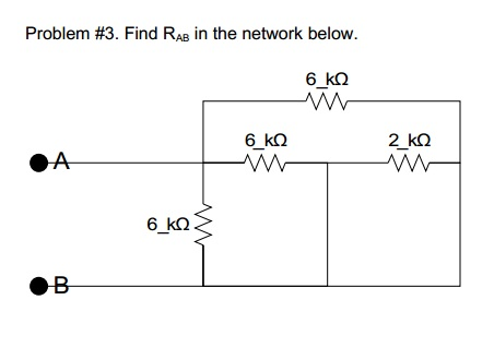 Solved Find RAB in the network below. | Chegg.com