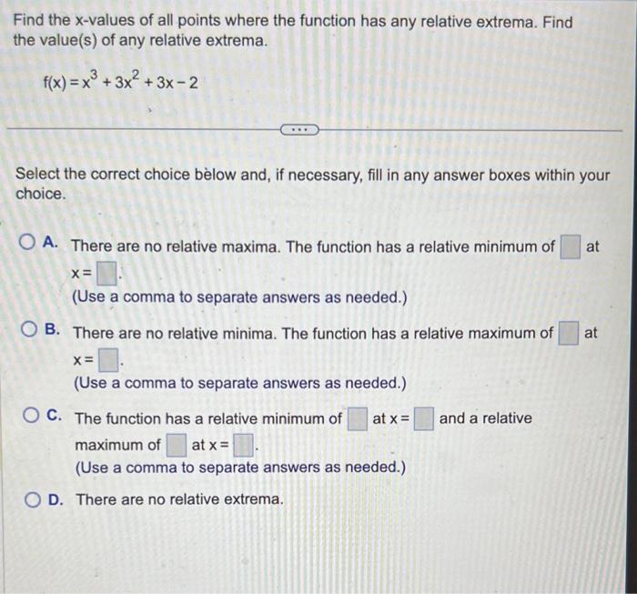 Solved Find the x-values of all points where the function | Chegg.com