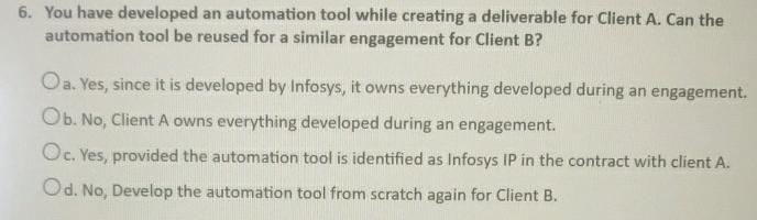 Solved You have developed an automation tool while creating | Chegg.com
