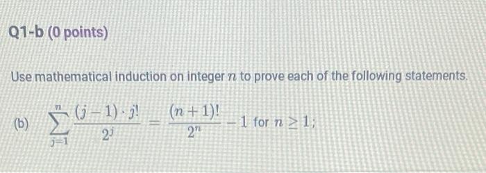 Solved Use mathematical induction on integer n to prove each | Chegg.com