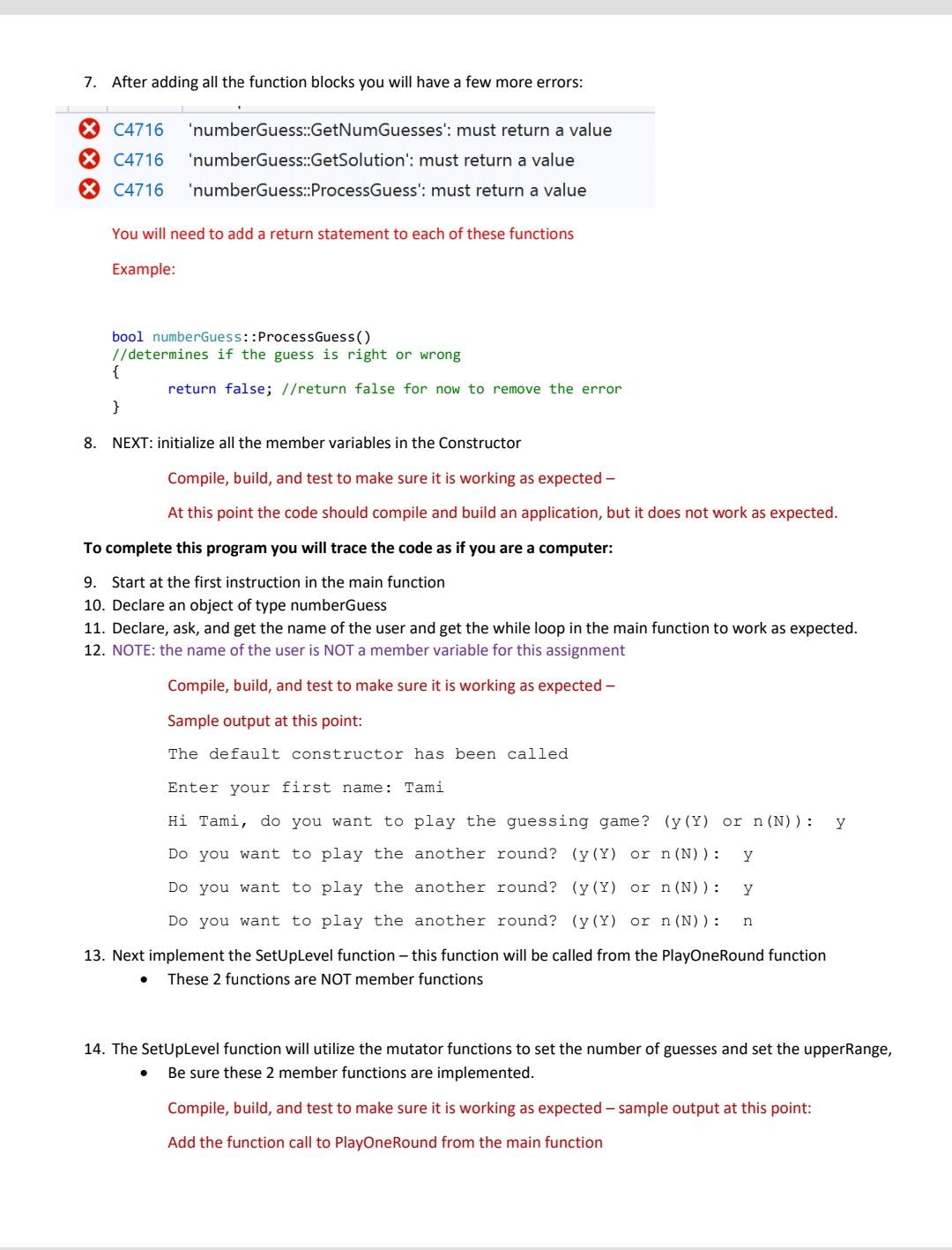 Solved Step By Step Instructions Cop 3014 Program 