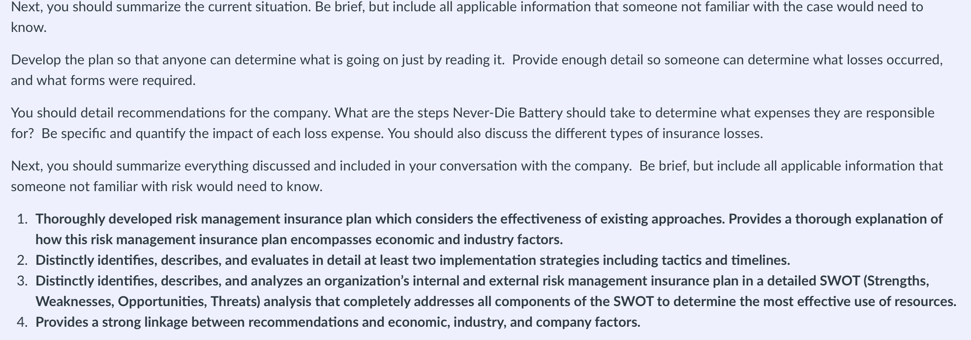 Solved Next, you should summarize the current situation. Be | Chegg.com