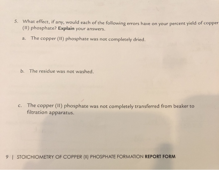 Solved 5. What effect, if any, would each of the following | Chegg.com