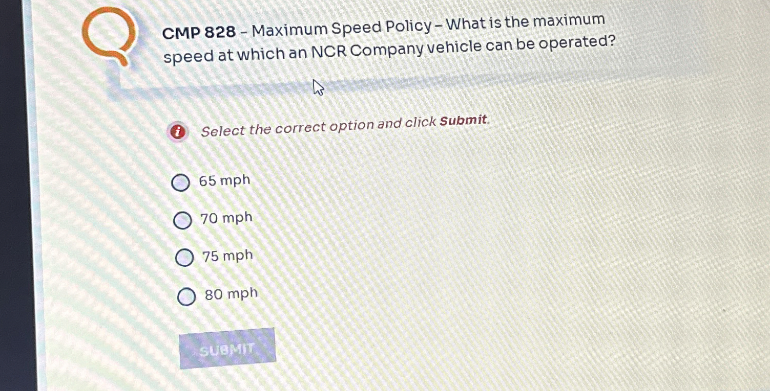 Solved CMP 828 - ﻿Maximum Speed Policy - ﻿What is the | Chegg.com