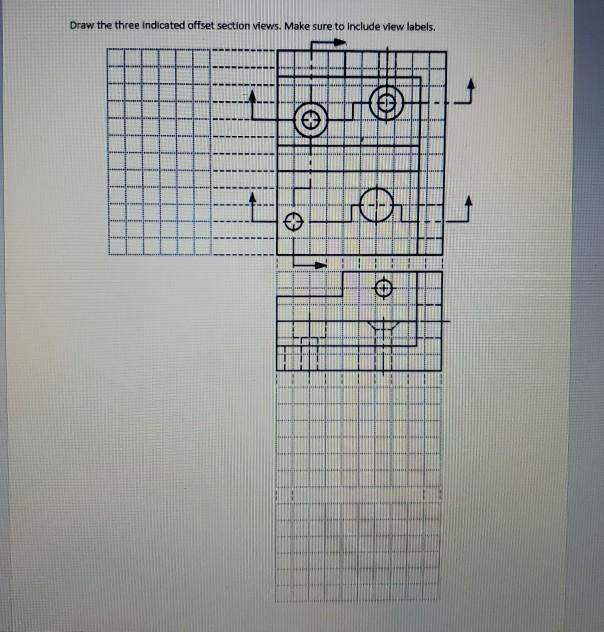 Solved Dray the front view as a half-section AU Draw the | Chegg.com