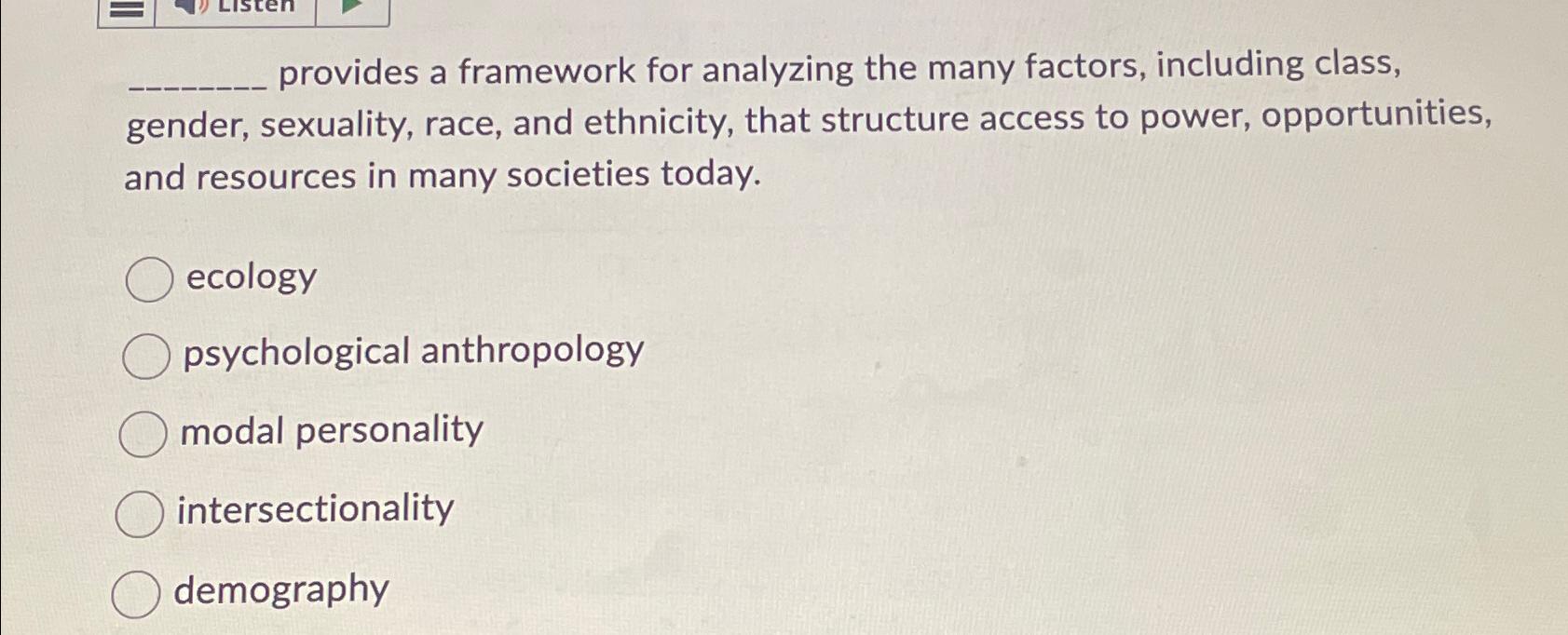 Solved provides a framework for analyzing the many factors, | Chegg.com