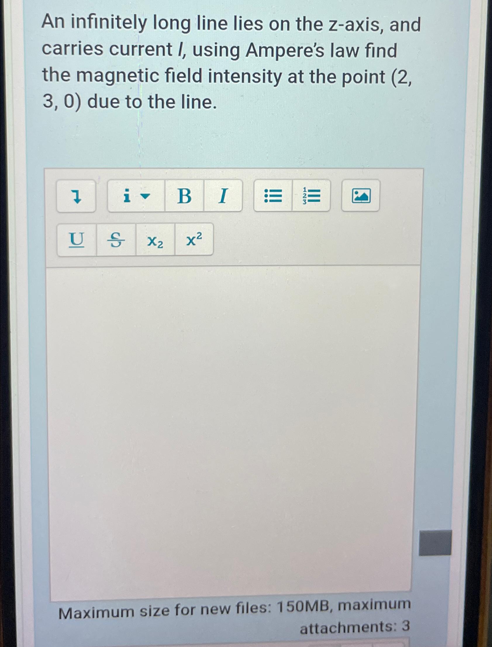 Solved An infinitely long line lies on the z-axis, and | Chegg.com