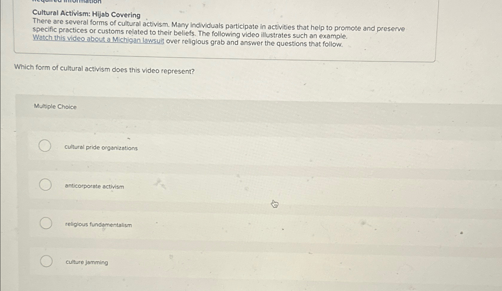 Solved Cultural Activism: Hijab CoveringThere are several | Chegg.com