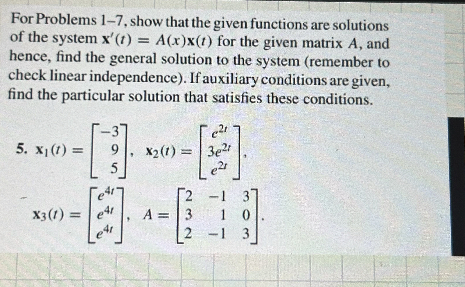 Solved For Problems 1-7, ﻿show that the given functions are | Chegg.com