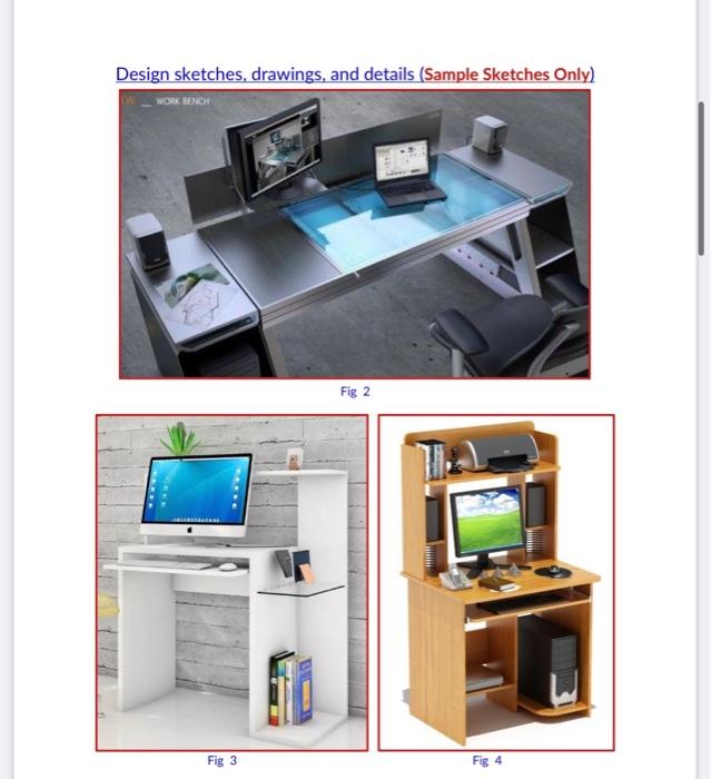 Solved Mini Design Case of Study - Computer Desk/Table | Chegg.com