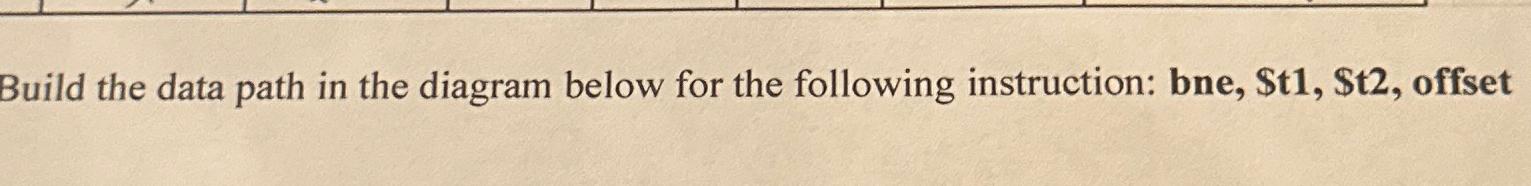 Solved Build the data path in the diagram below for the | Chegg.com