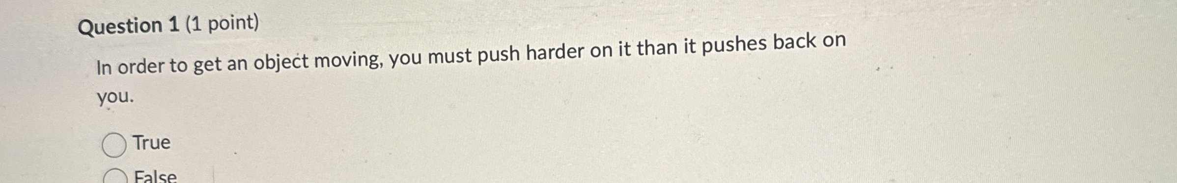 Solved Question 1 (1 ﻿point)In order to get an object | Chegg.com