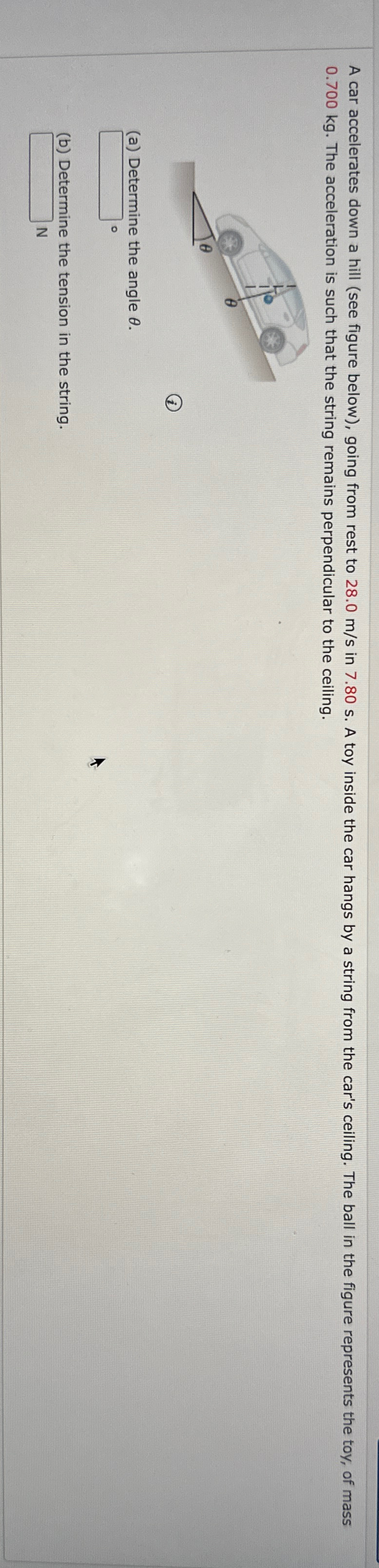 Solved 0.700kg. ﻿The acceleration is such that the string | Chegg.com