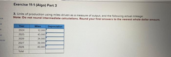 Solved Required information Exercise 11-1 (Algo) | Chegg.com