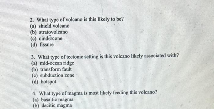 Solved Part 1. Meet Volcano A. As you can see, it is | Chegg.com
