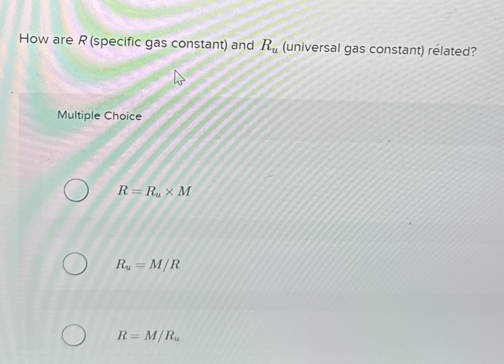 Solved How are R (specific gas constant) ﻿and Ru (universal | Chegg.com