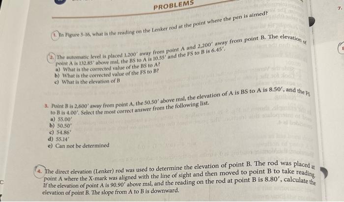 Solved 1. In Pigure 5-16, what is the reading on the Lenker | Chegg.com