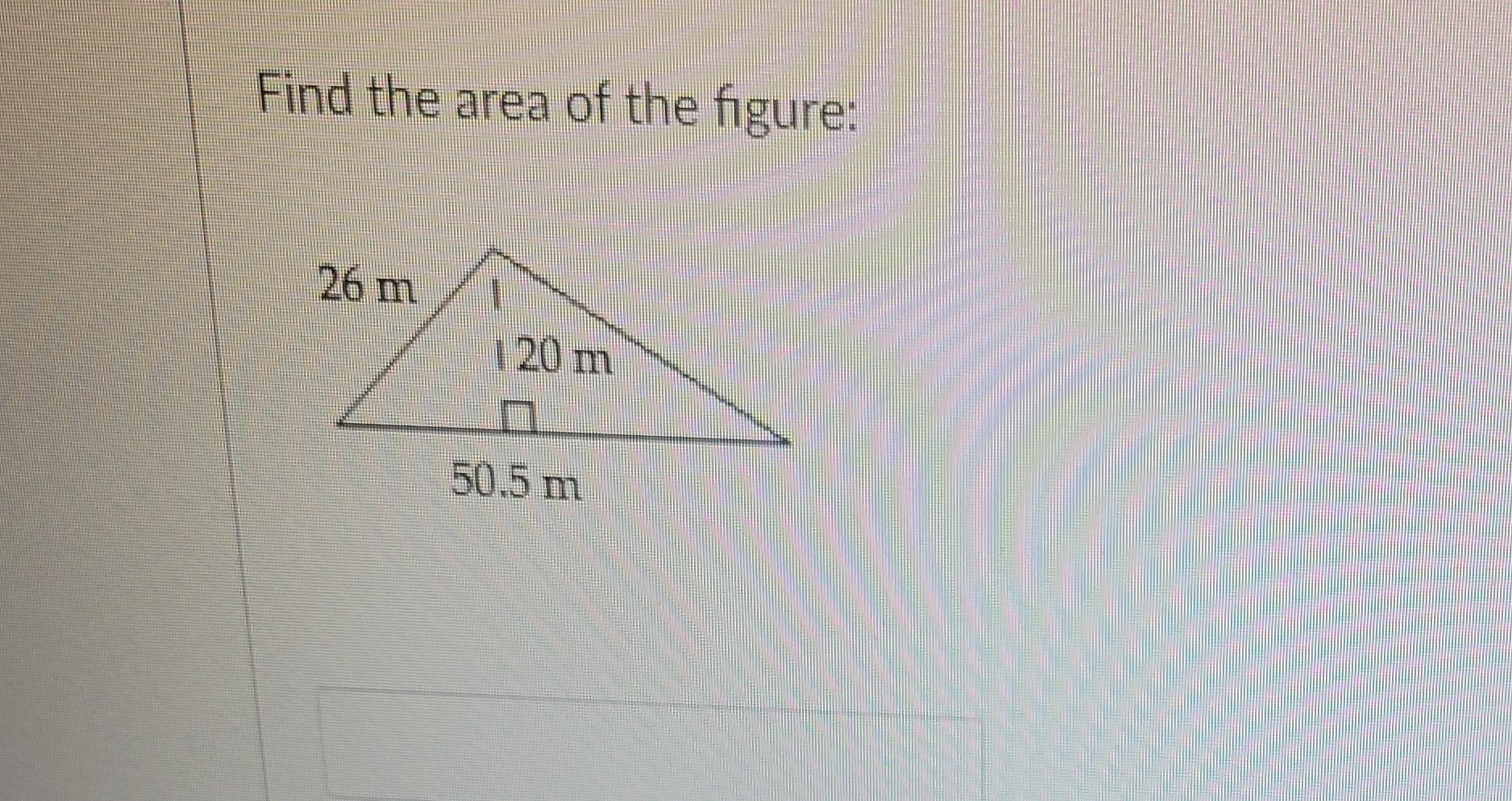Solved Find the area of the figure: | Chegg.com