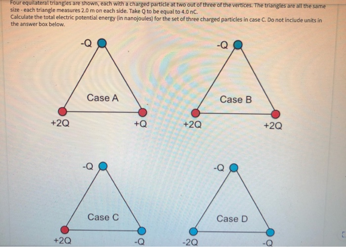 Solved Four equilateral triangles are shown, each with a | Chegg.com