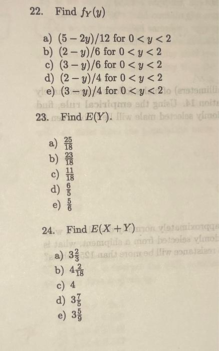 Solved Suppose (X,Y) is a random vector with probability | Chegg.com