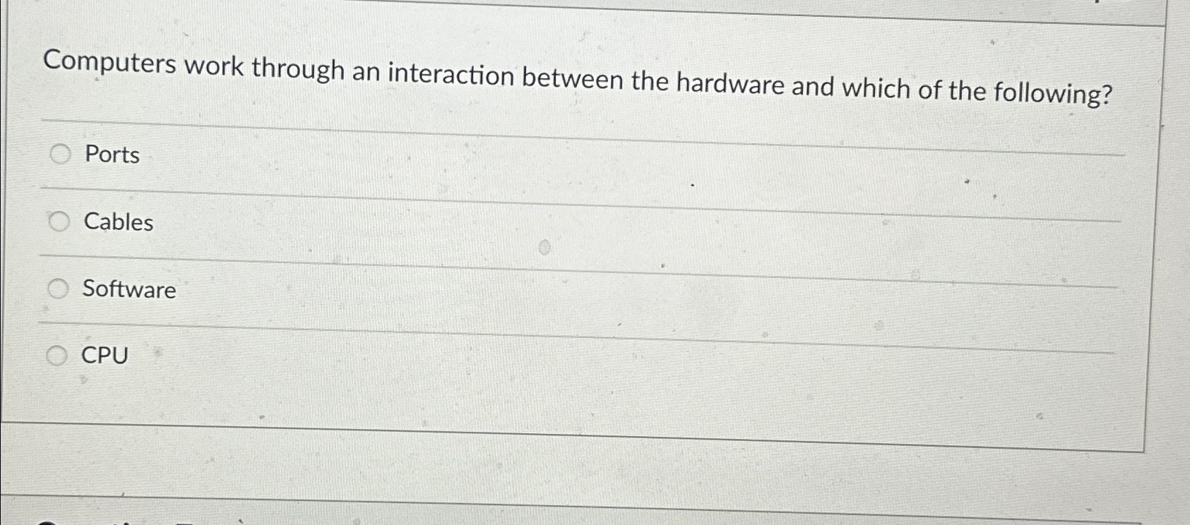 Solved Computers work through an interaction between the | Chegg.com