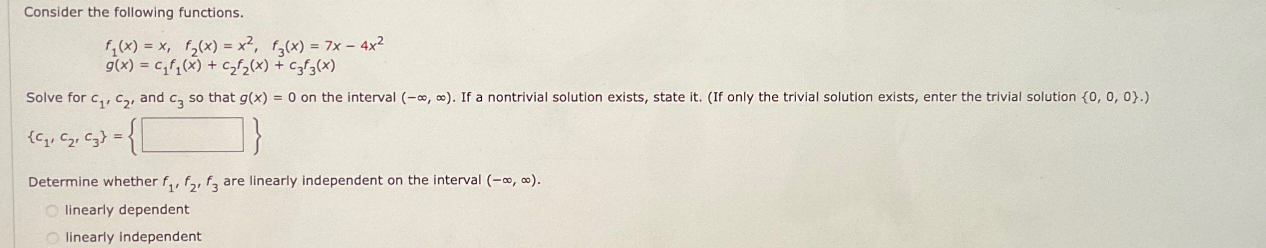 Solved Consider the following | Chegg.com