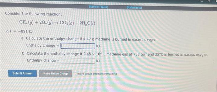 Solved Consider the following reaction: | Chegg.com
