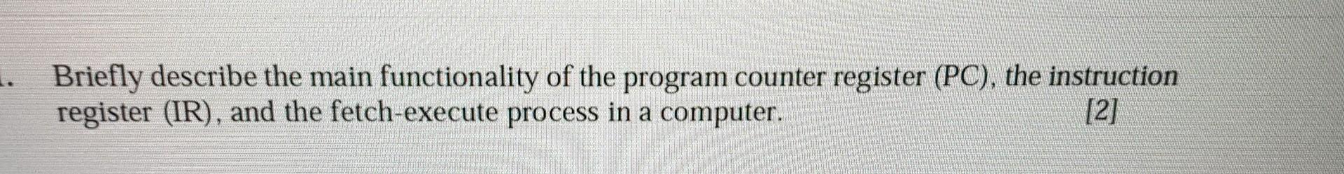 Solved Briefly describe the main functionality of the | Chegg.com