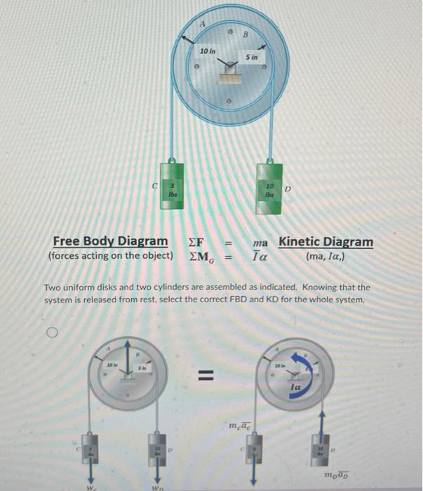 Solved Two uniform disks and two cylinders are assembled as | Chegg.com