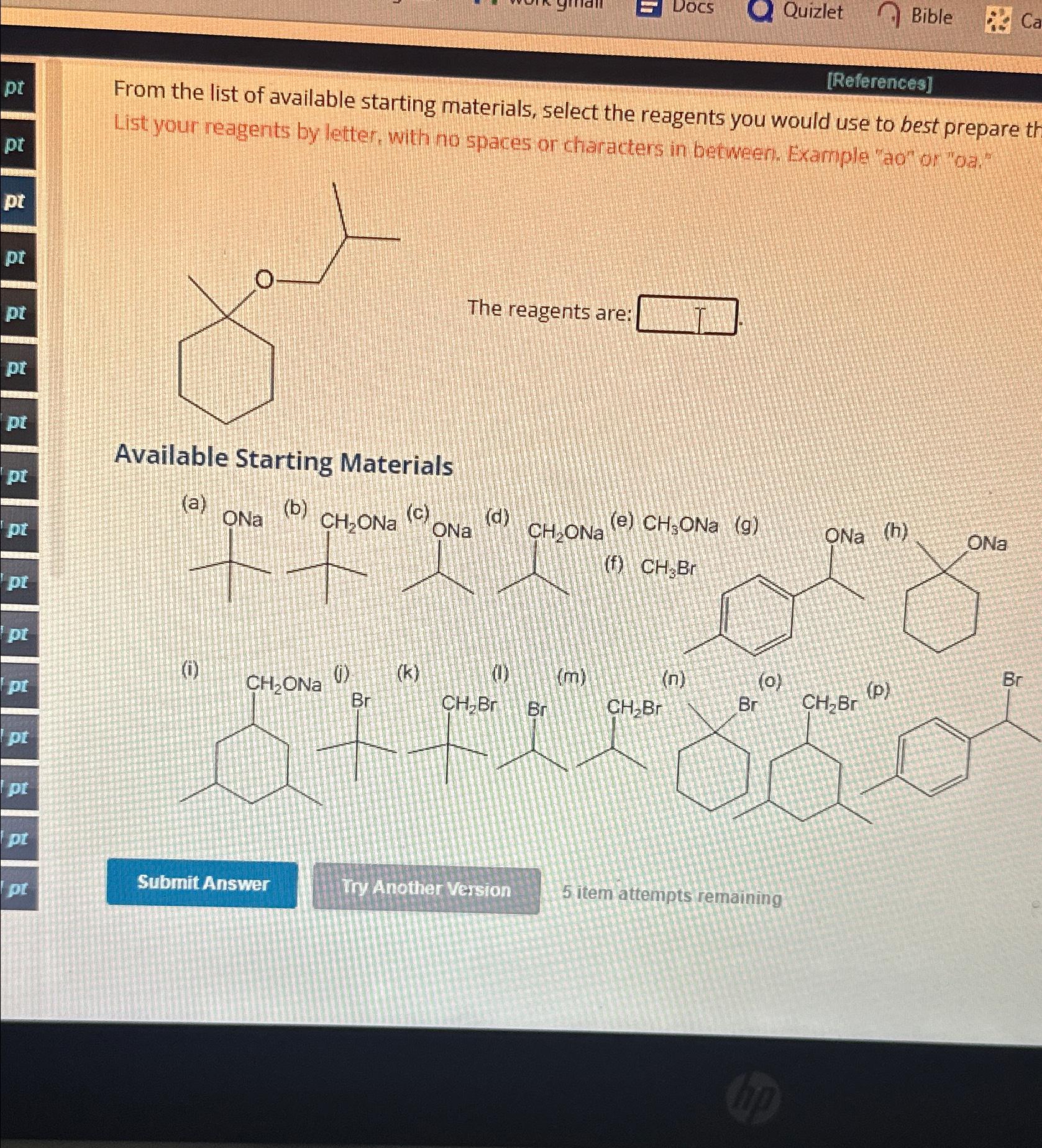 Solved [References]\\nFrom the list of available starting | Chegg.com