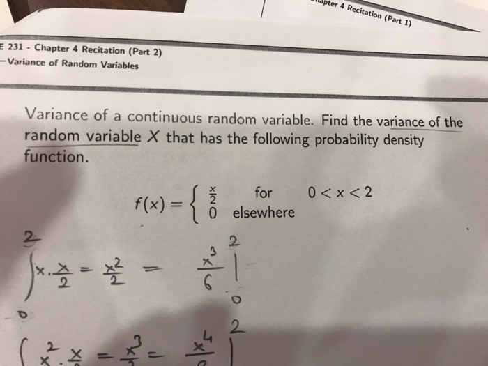 Solved Mapter 4 Recitation (Part 1) E 231 - Chapter 4 | Chegg.com