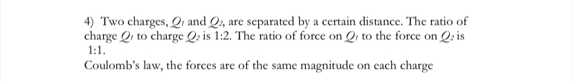 Solved Two charges, Qt ﻿and Q2, ﻿are separated by a certain | Chegg.com