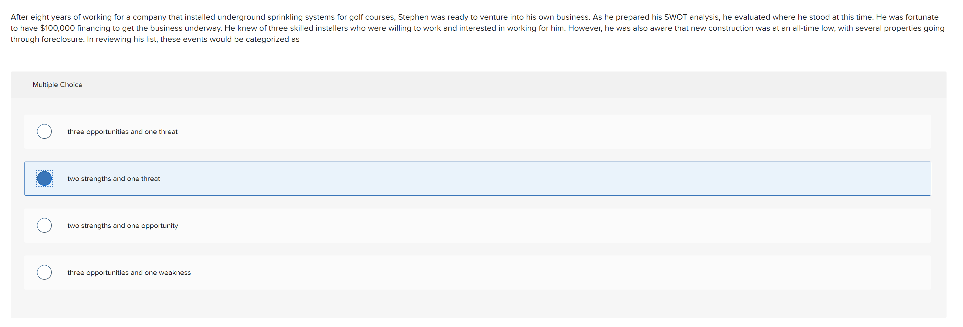 Solved through foreclosure. In reviewing his list, these | Chegg.com