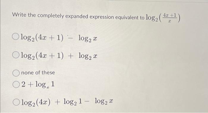Solved Write the completely expanded expression equivalent | Chegg.com