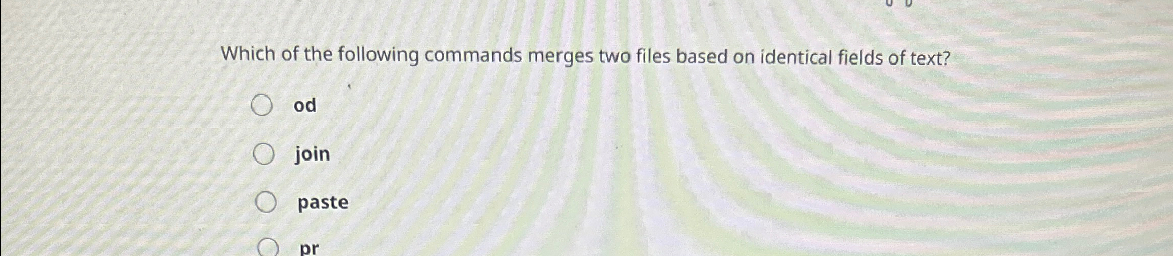 Solved Which of the following commands merges two files | Chegg.com Solved Which of the following commands merges two files | Chegg.com