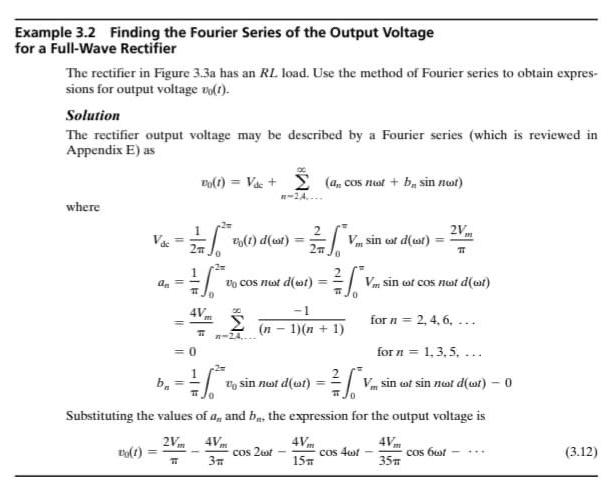 Solved H.W Ex. 3.2 ﻿from book :by using matlab.f= 50 | Chegg.com