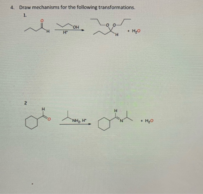 Solved 4. Draw mechanisms for the following transformations. | Chegg.com