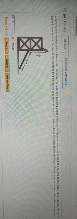 Solved 10. 1-1 Points DETAILS A construction worker pulls a | Chegg.com