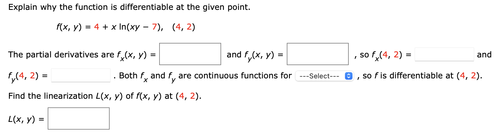 Solved Explain why the function is differentiable at the | Chegg.com
