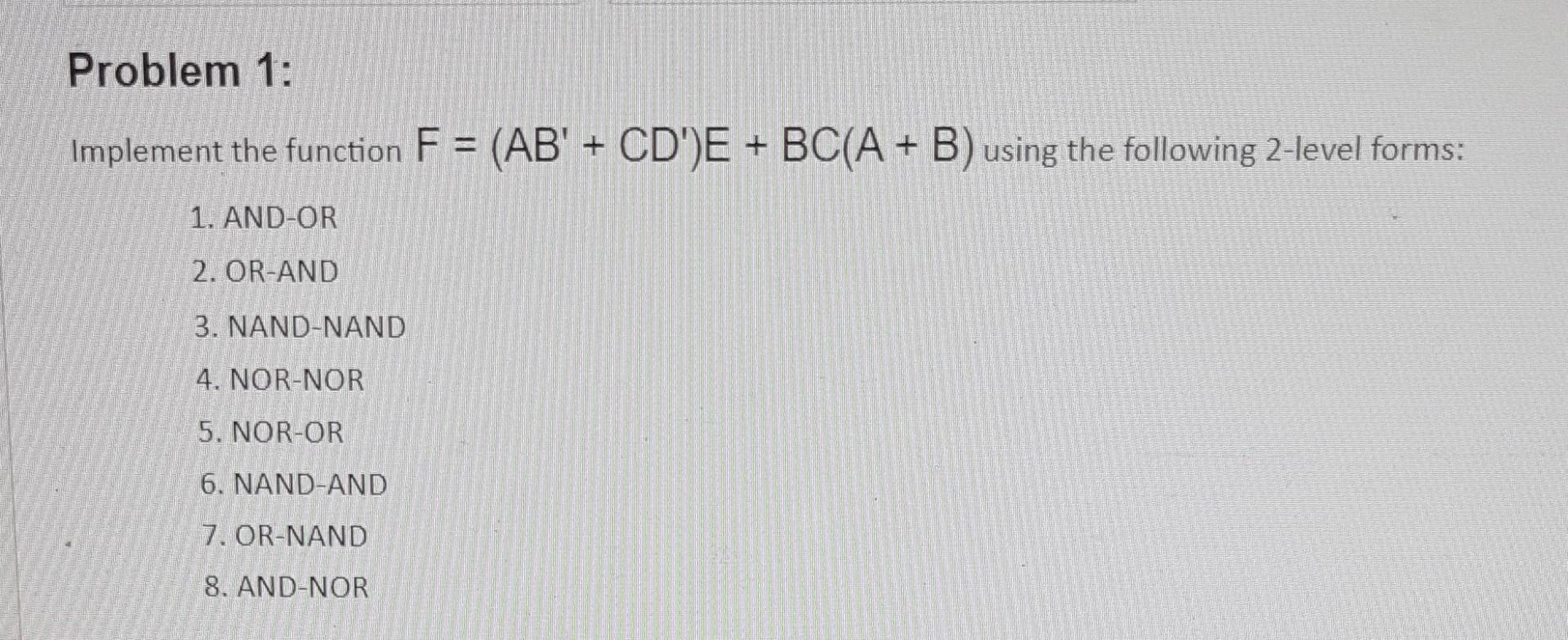 Solved Implement The Function Fab′cd′ebcab Using The 