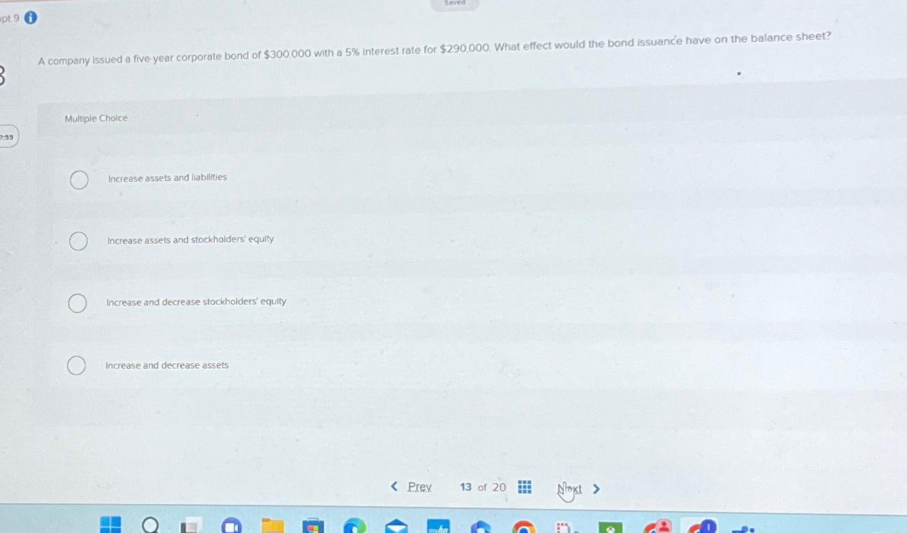 Solved SavedA company issued a five-year corporate bond of | Chegg.com