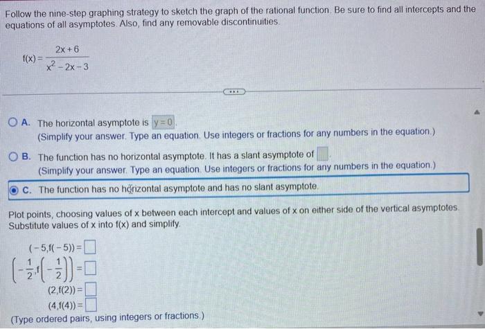 Solved Follow the nine-step graphing strategy to sketch the | Chegg.com