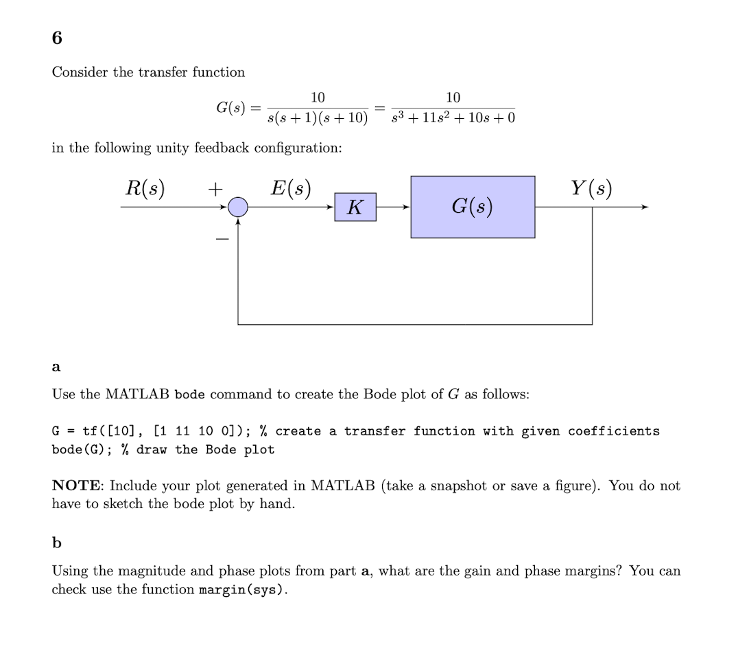 Solved Consider the transfer | Chegg.com