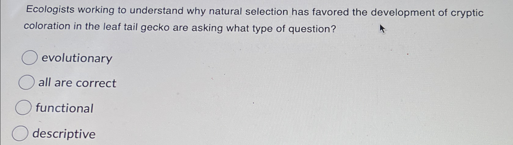 Solved Ecologists working to understand why natural | Chegg.com