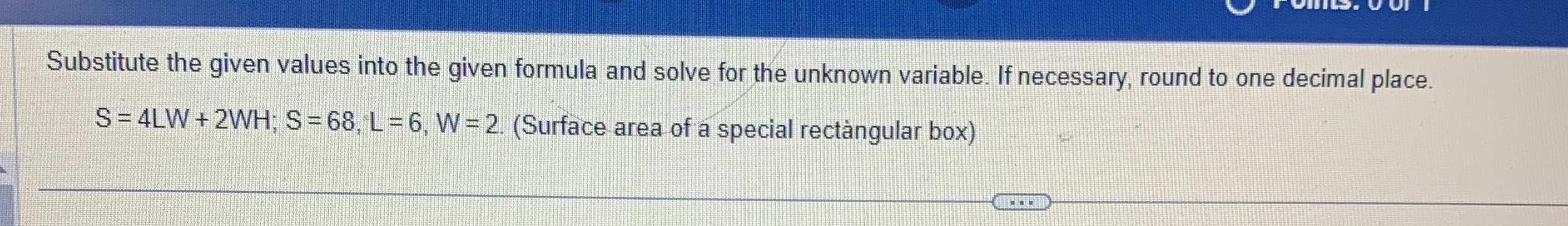 Solved Substitute the given values into the given formula | Chegg.com