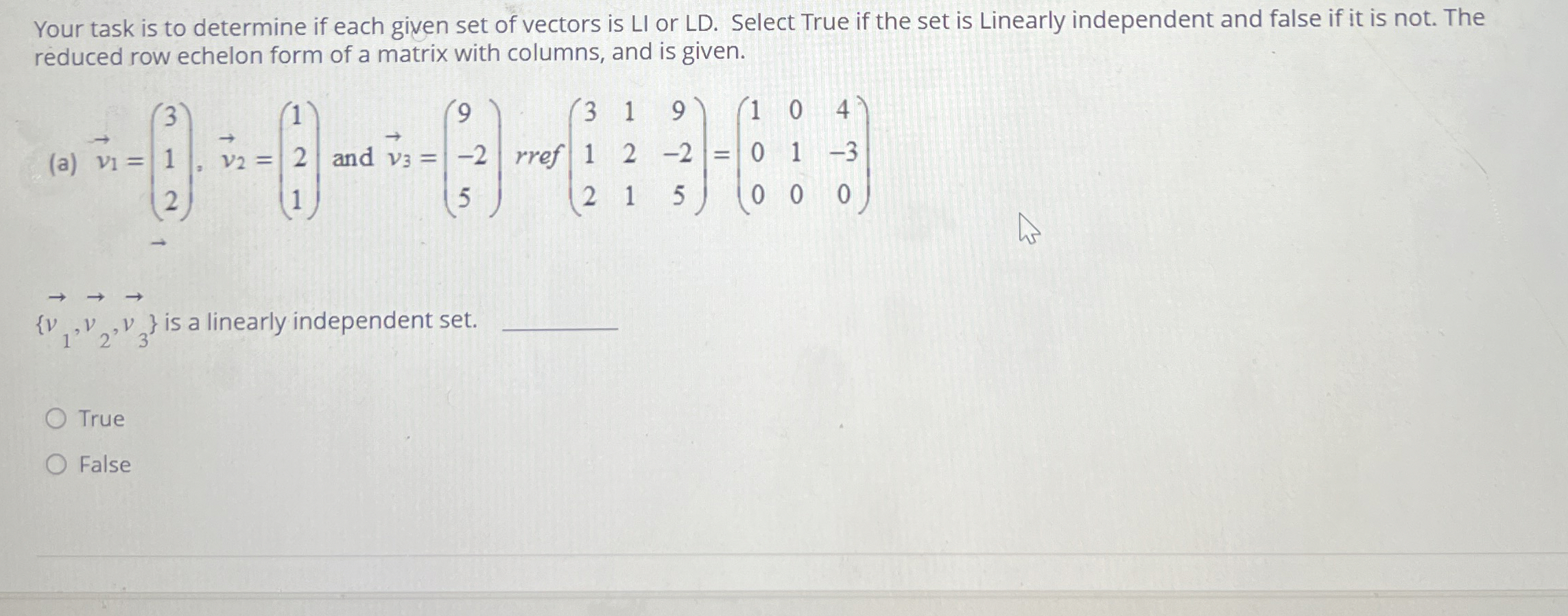 Solved Your task is to determine if each given set of | Chegg.com