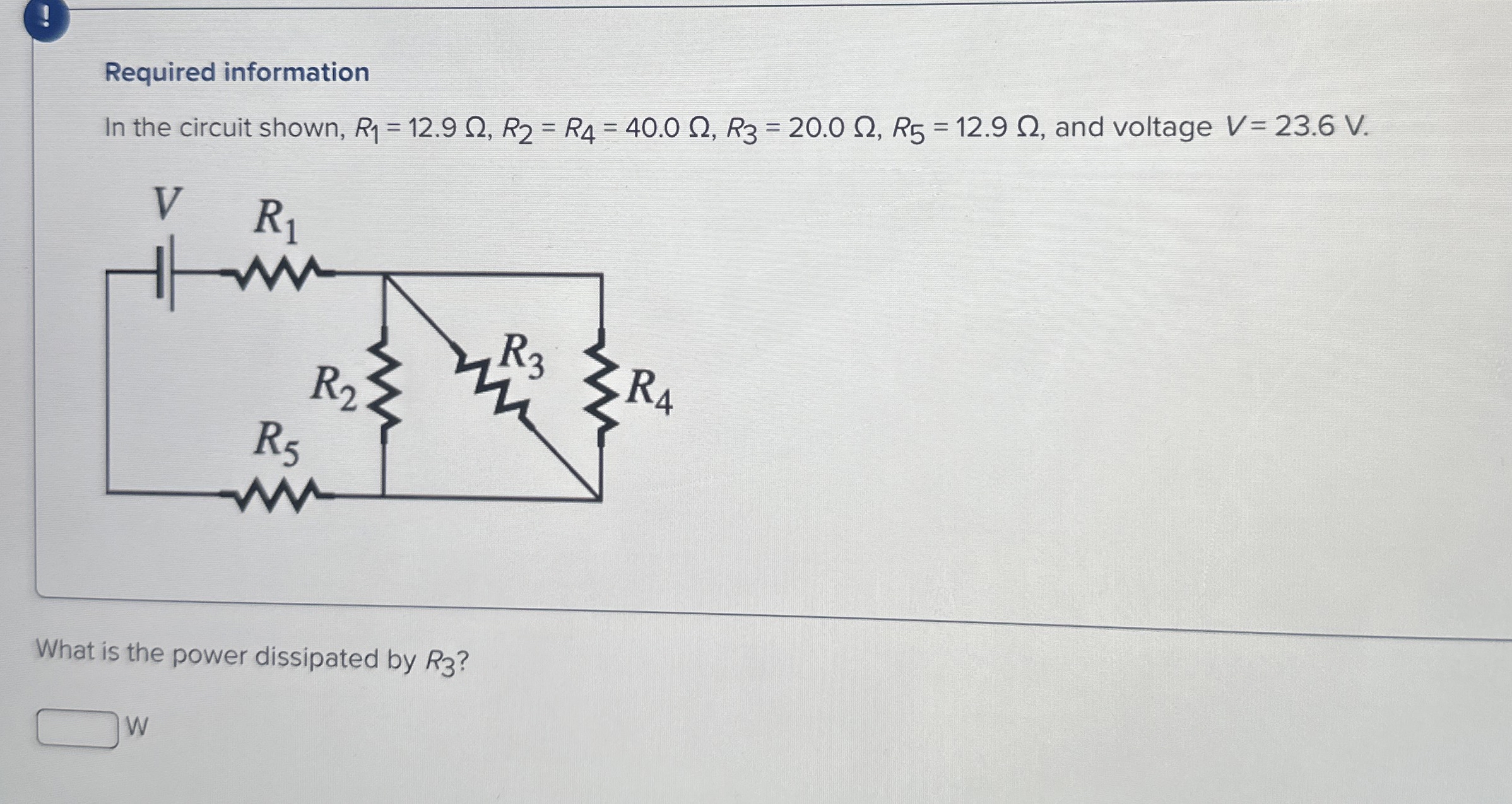 Solved Required informationIn the circuit shown, | Chegg.com